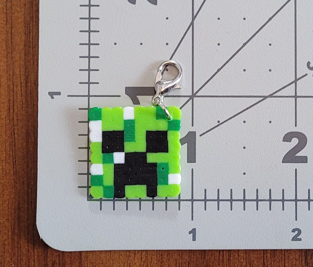 Minecraft Creeper Mini Perler Beads Keychain/pendant - Etsy
