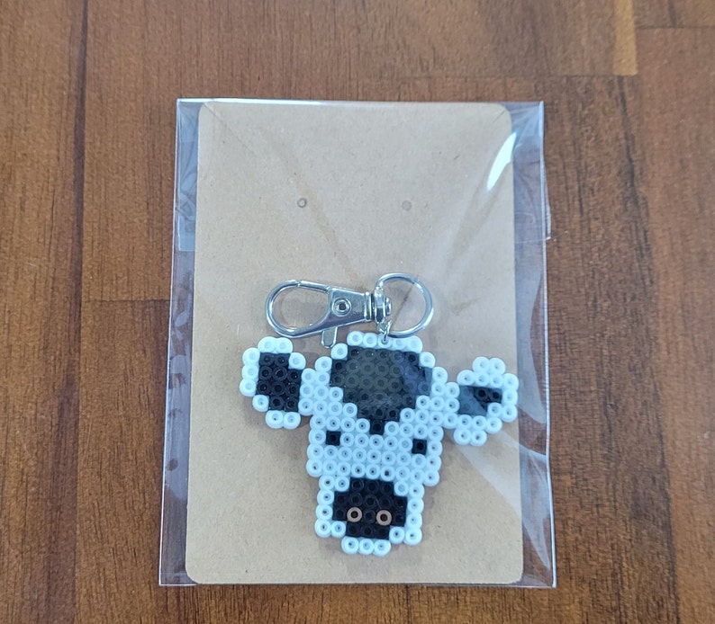 Cow Mini Perler Bead Keychain/pendant - Etsy