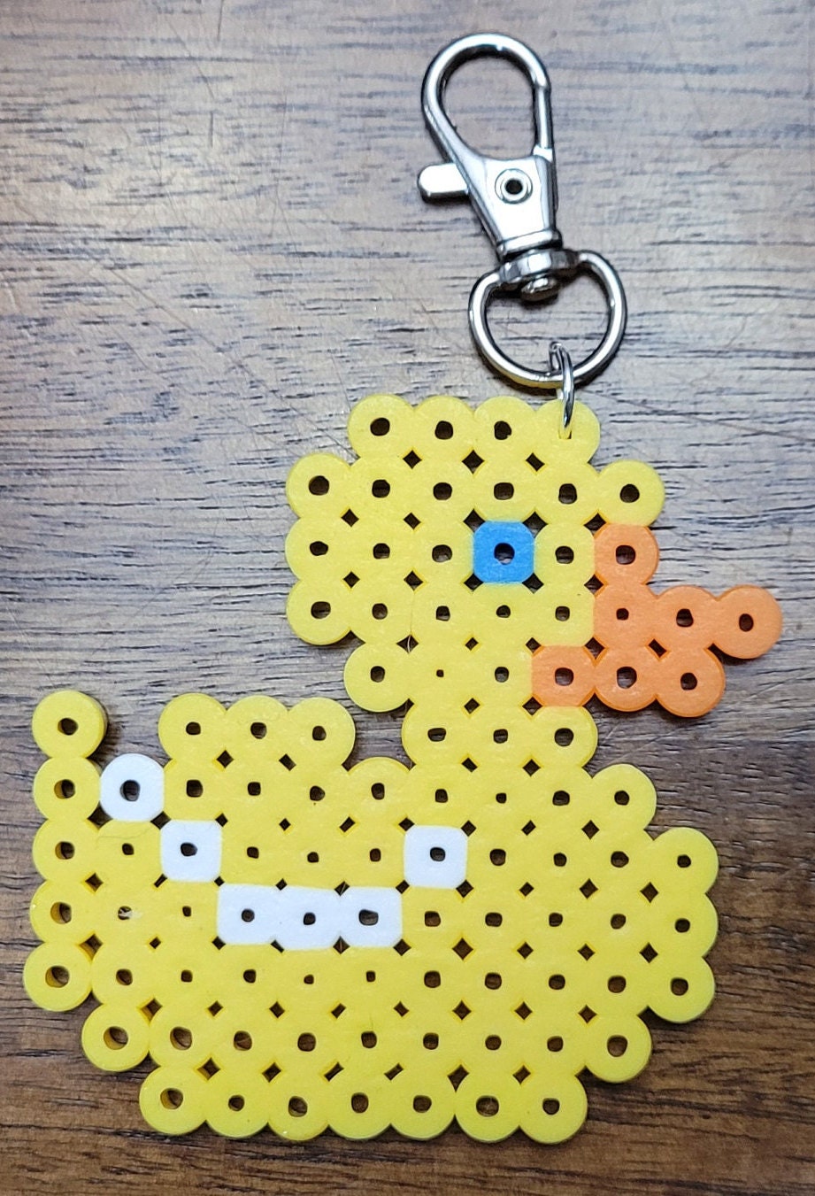 Duck Perler Beads Keychain Pendant Etsy
