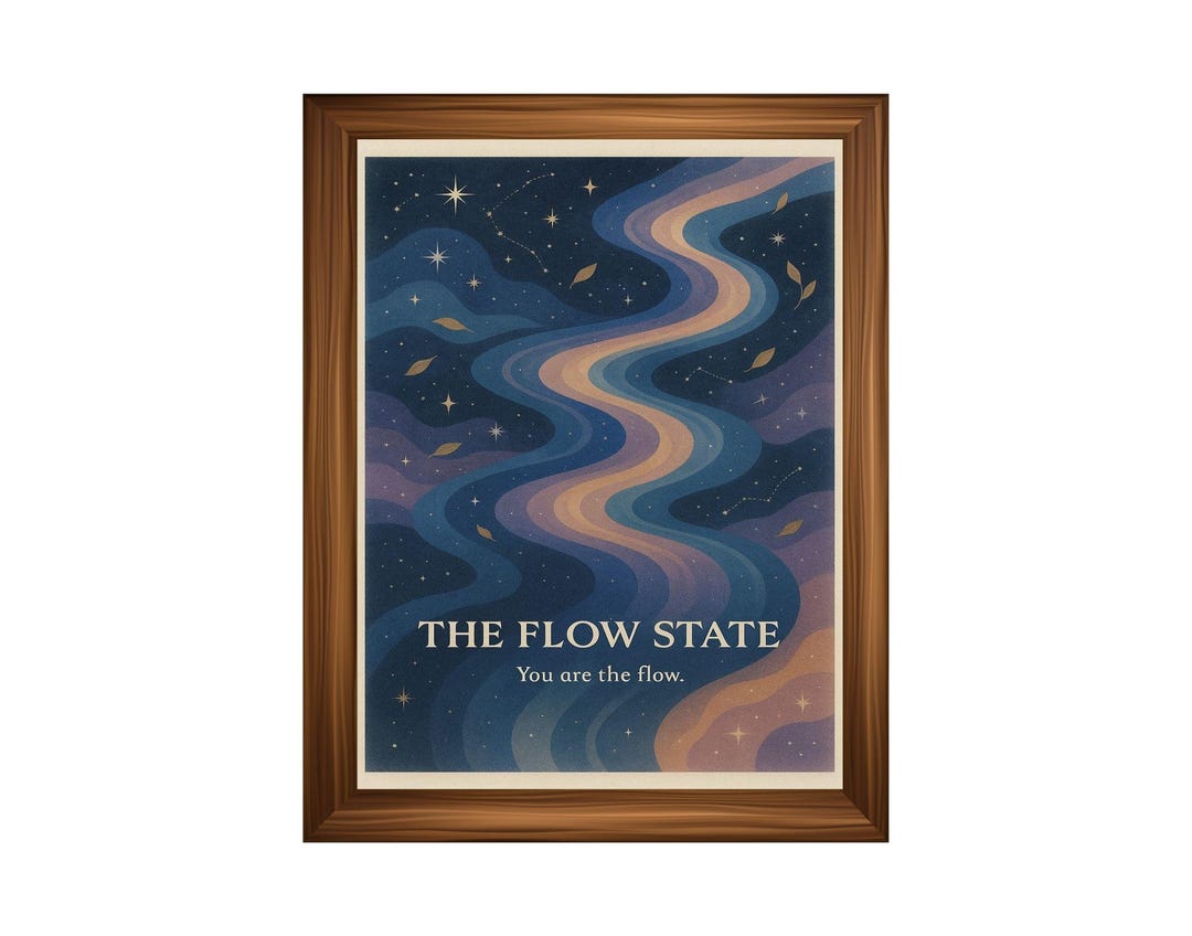 Printed Metaphysical Motivational Poster "the Flow State" Spiritual ...