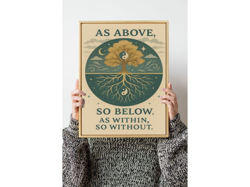 Metaphysical Poster "as Above, so Below" Spiritual Wall Art Poster for ...