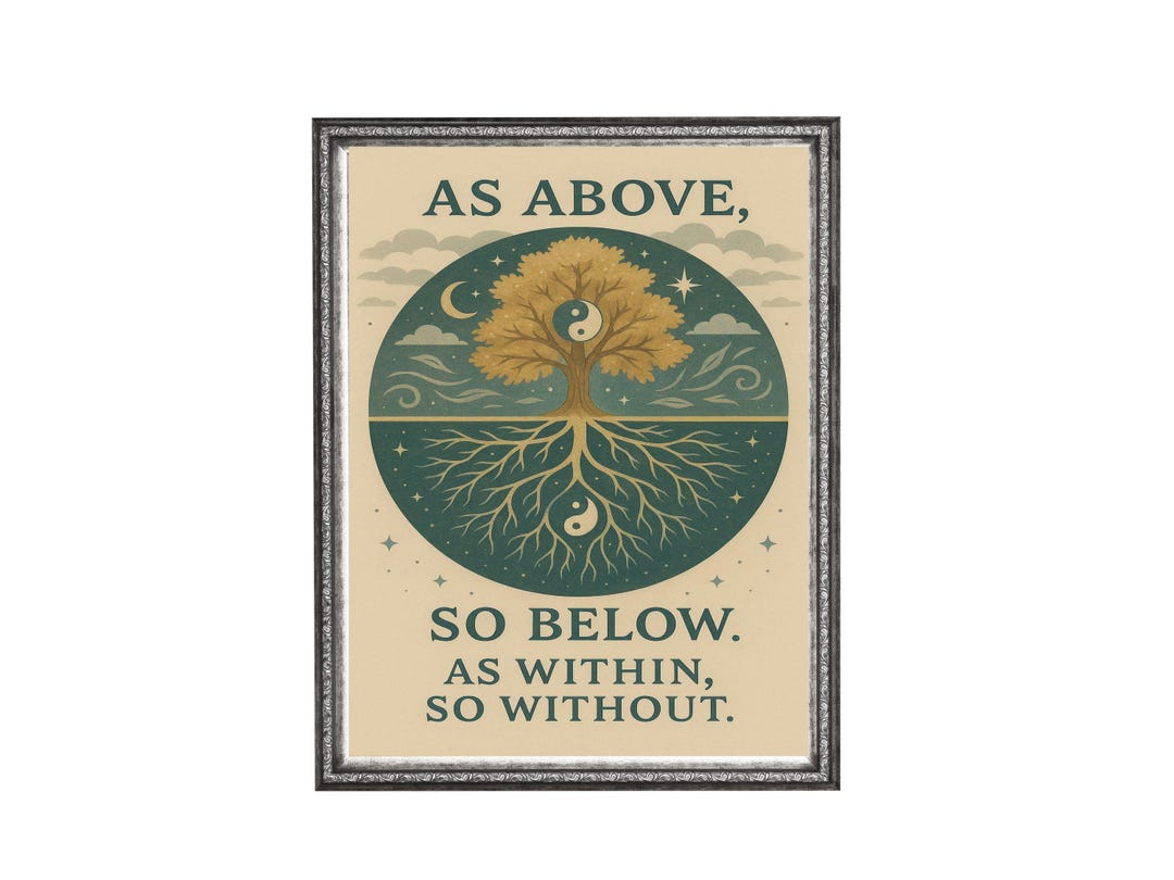 Metaphysical Poster "as Above, so Below" Spiritual Wall Art Poster for ...
