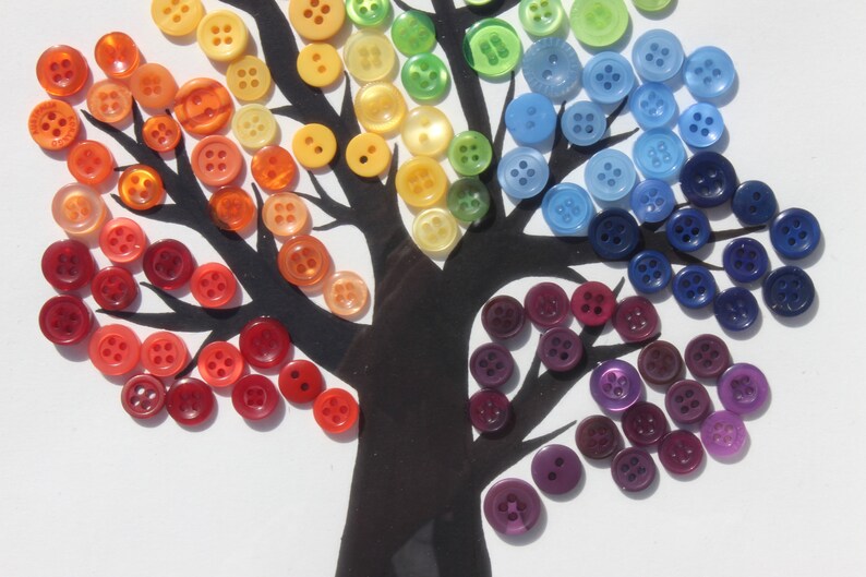 Chakra Button Tree - Etsy