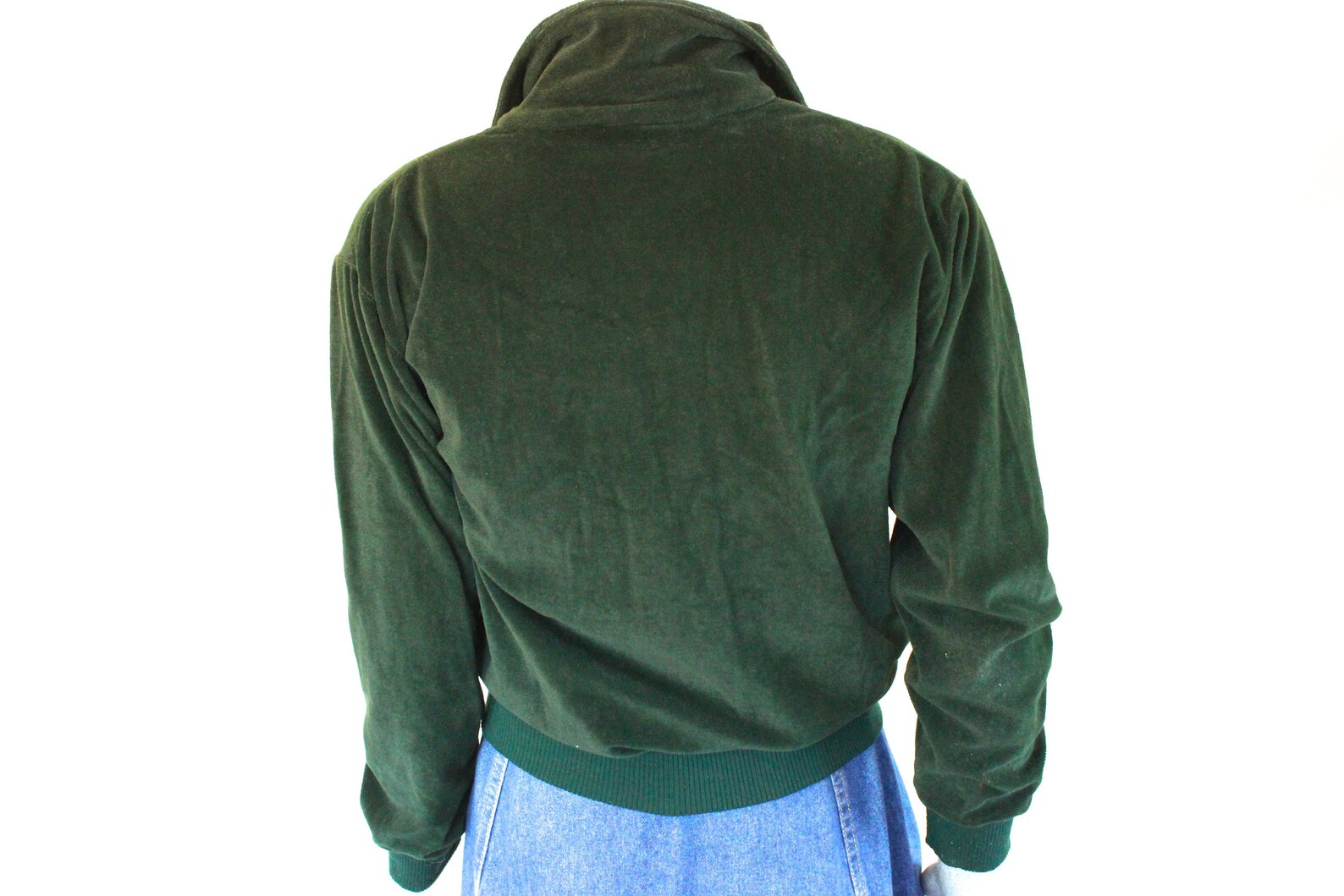 Vintage Tree Velour Jacket Sz Small Sz S Green Velour 80s | Etsy