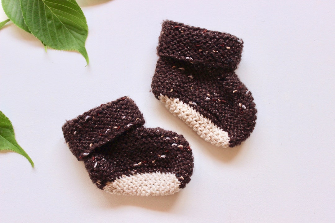 Baby Natural Wool Booties, Baby Slippers, Knitted Babies Shoes, 6 9 ...