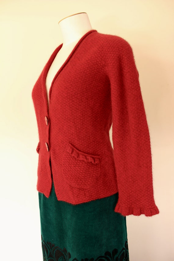 Raspberry Possum Merino Cardigan, Natural Possum Meri… - Gem