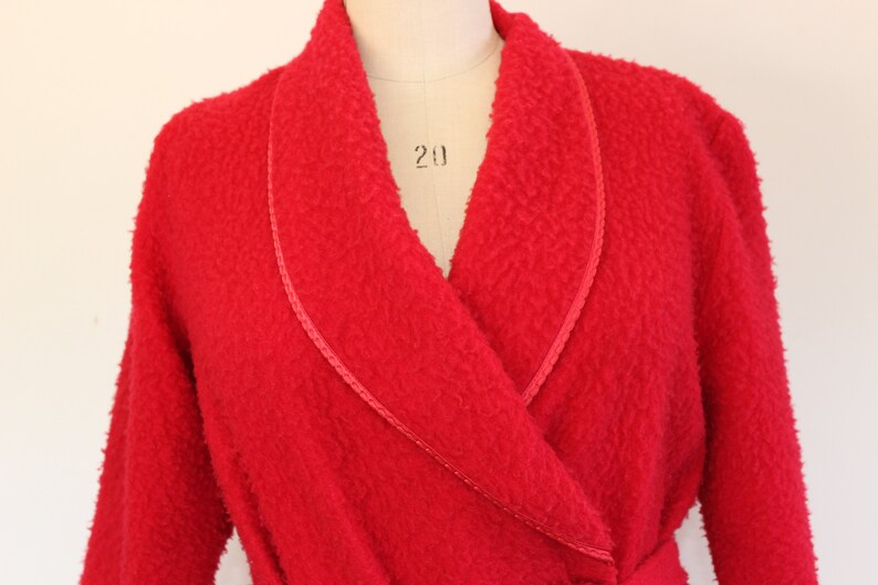 Fuzzy Elmo Vintage Robe 44 Bust Red Dressing Gown Red | Etsy