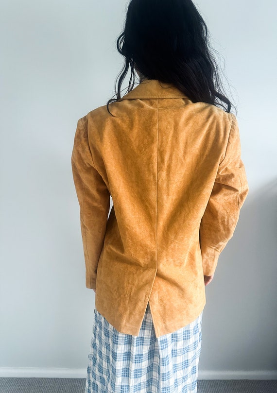 70s Faux Camel Suede Jacket, Brown Coat, Small Unisex… - Gem