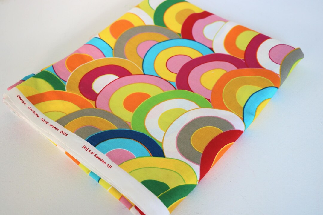 Vintage Ikea Fabric, Caroline Abild Jessen 2005 Design, Cotton ...