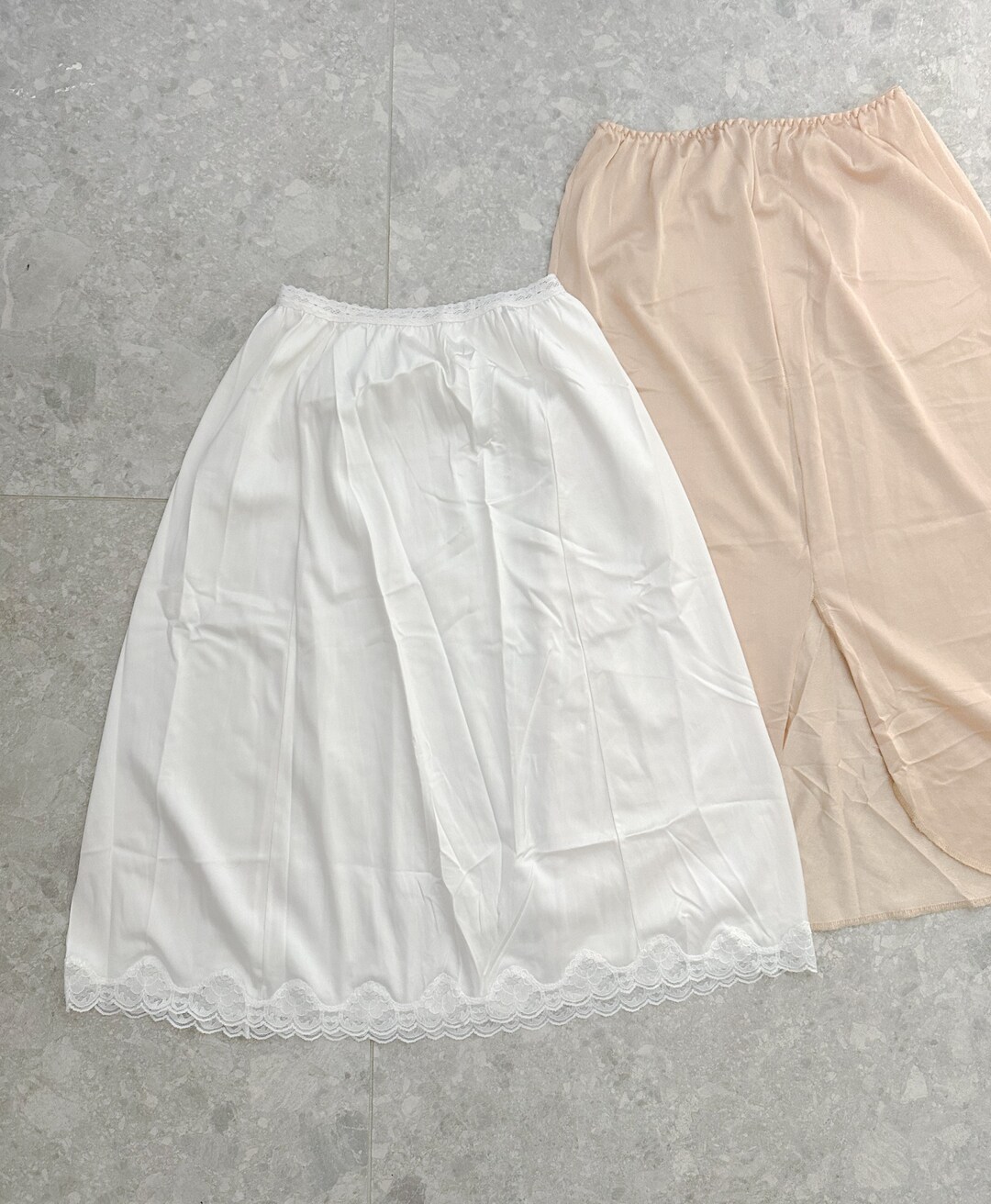 2 X Vintage Half Slip, Small Vintage Lingerie, Size 6-8 NZ/AUS Slip ...