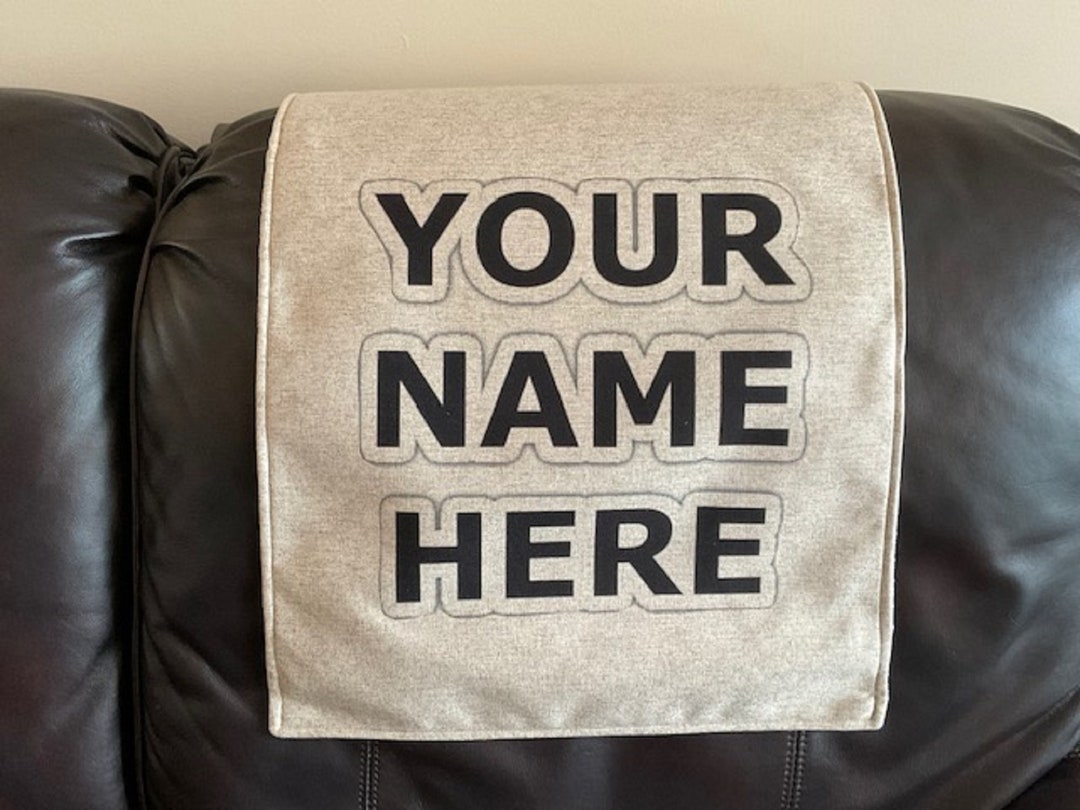 Custom Made Headrest Cover.add Your NAME or INITIAL. Perfect for Office ...