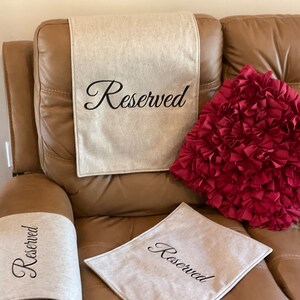 3 Pc.headrest Cover Furniture Slipcover Set Reserved Formal Settings ...