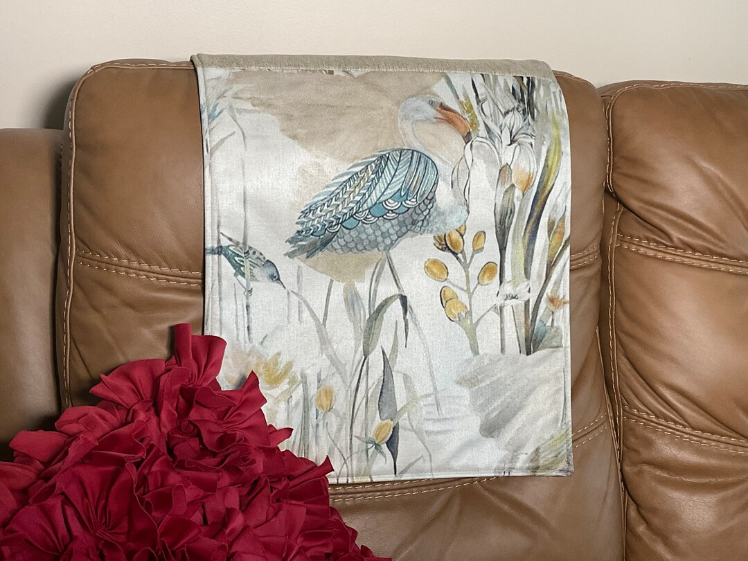 Swan Design Headrest Cover, Furniture Protector, Beach House Decor - Etsy
