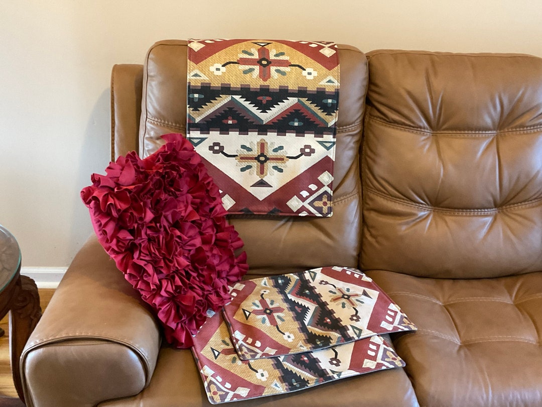 3 Pc.set Novelty Headrest Armrest Covers Native Design Slipcover Sofas ...
