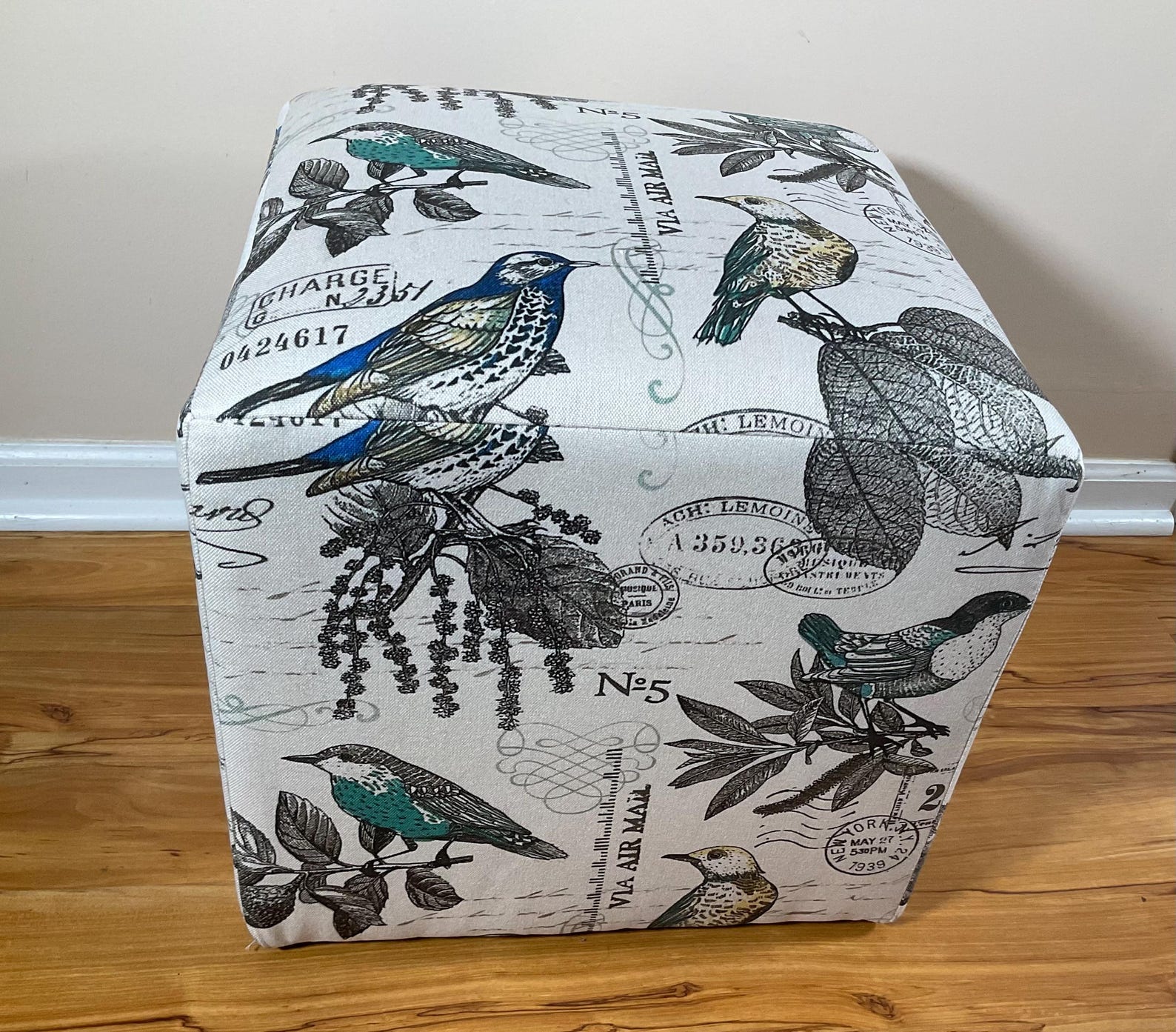 Beautiful Cube Ottoman With “COW” Print. Accent Piece for Any Room.. - Etsy
