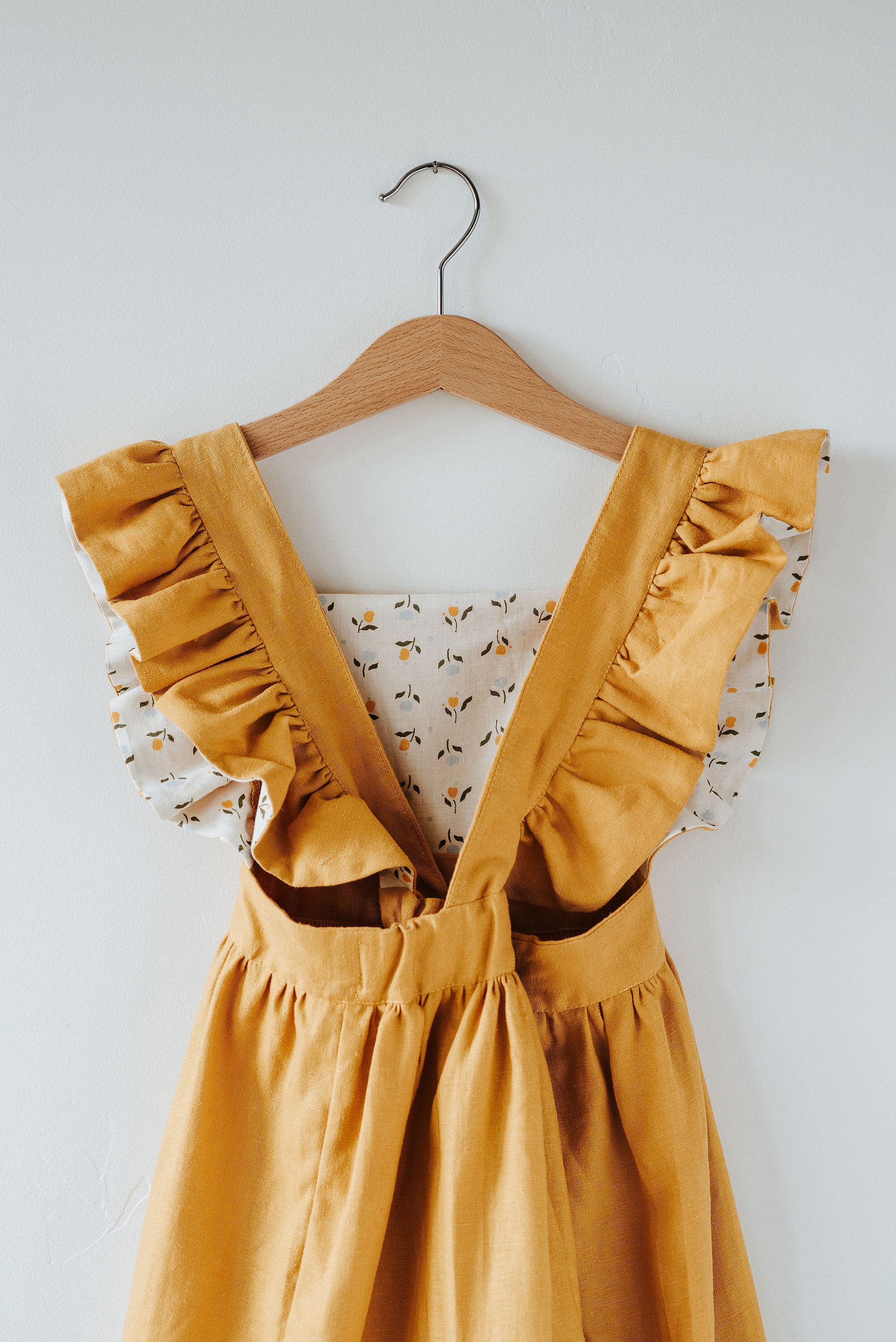 Silly Daisy Ruffle Pinafore Dress Mustard - Etsy