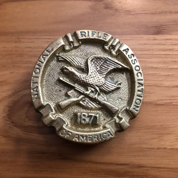 Vintage NRA 1871 Eagle Rifle Logo Solid Brass Belt Buckle - Etsy