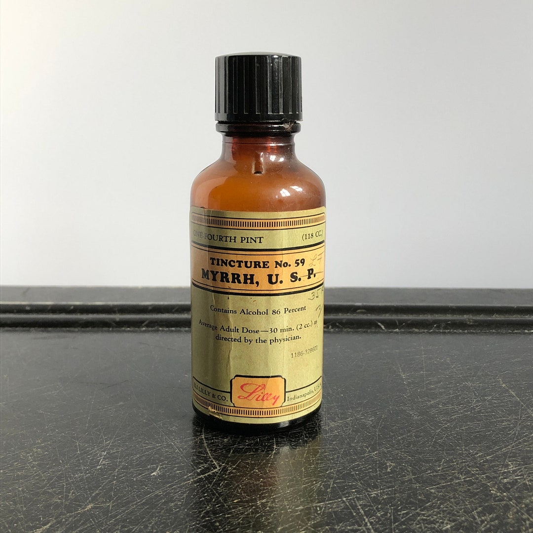 Vintage Eli Lilly Medical Myrrh Pharmacy Bottle - Etsy