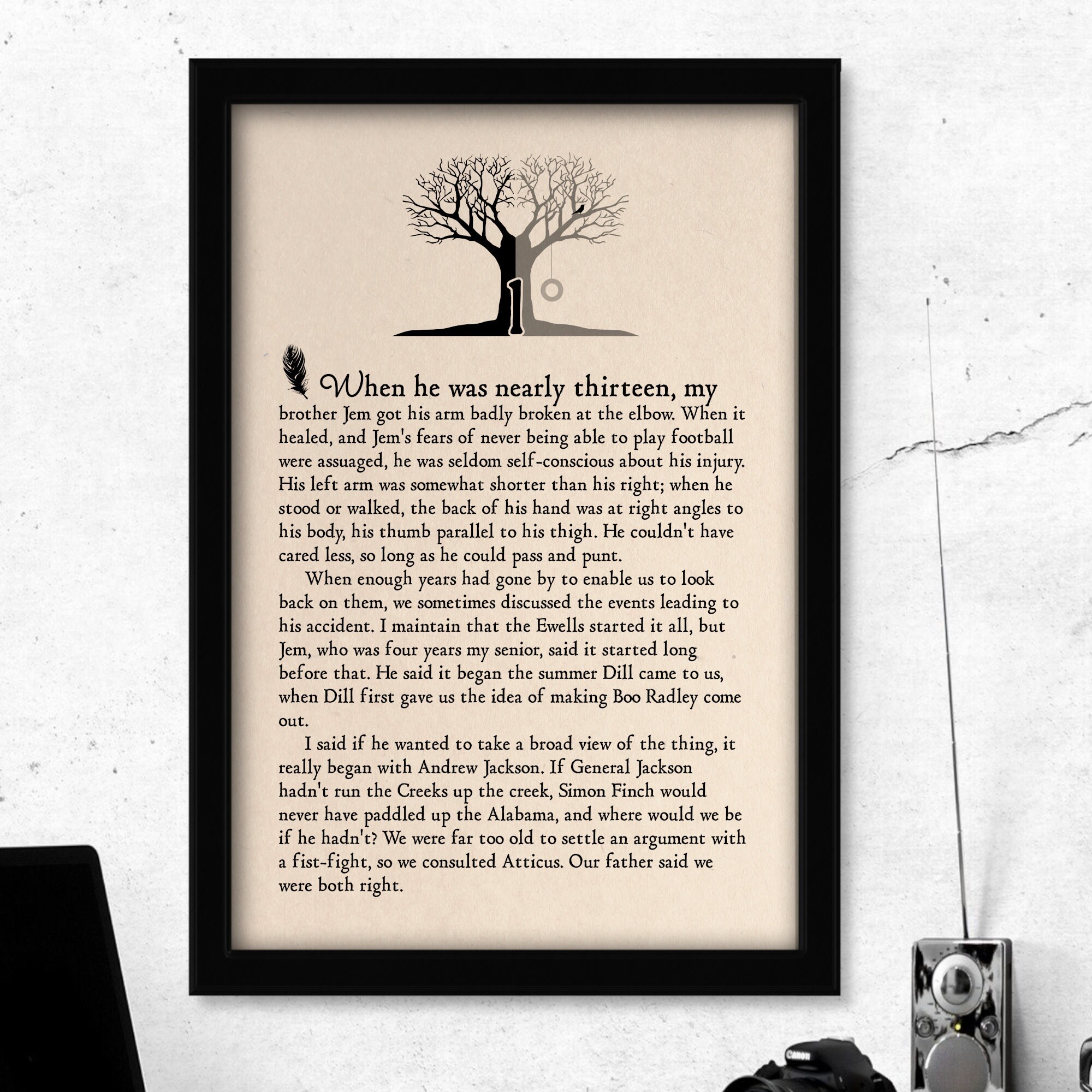 To Kill A Mockingbird Tree Drawing