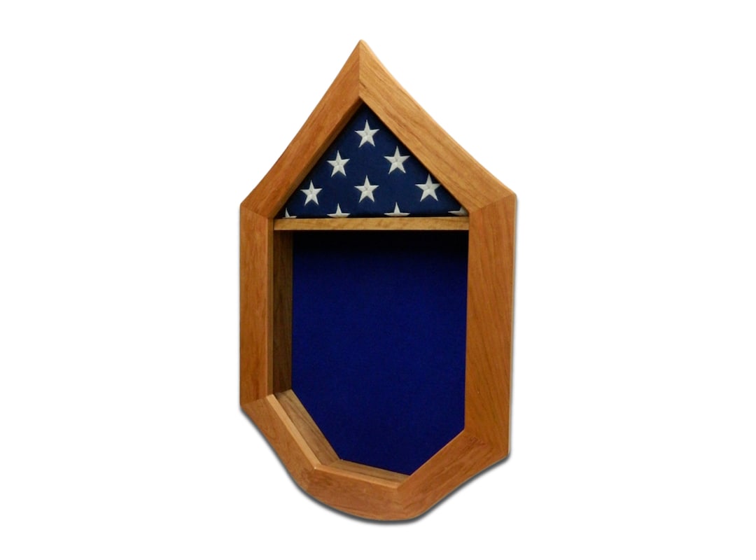 Cherry Wood Air Force Retirement Shadow Box: Personalized Flag Display ...