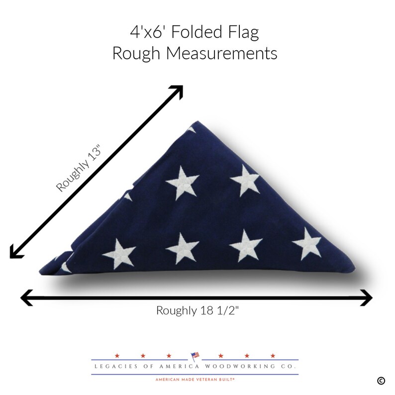 Cherry Hardwood Flag Display Case Shadow Box - Veteran Gift (18"x24 ...