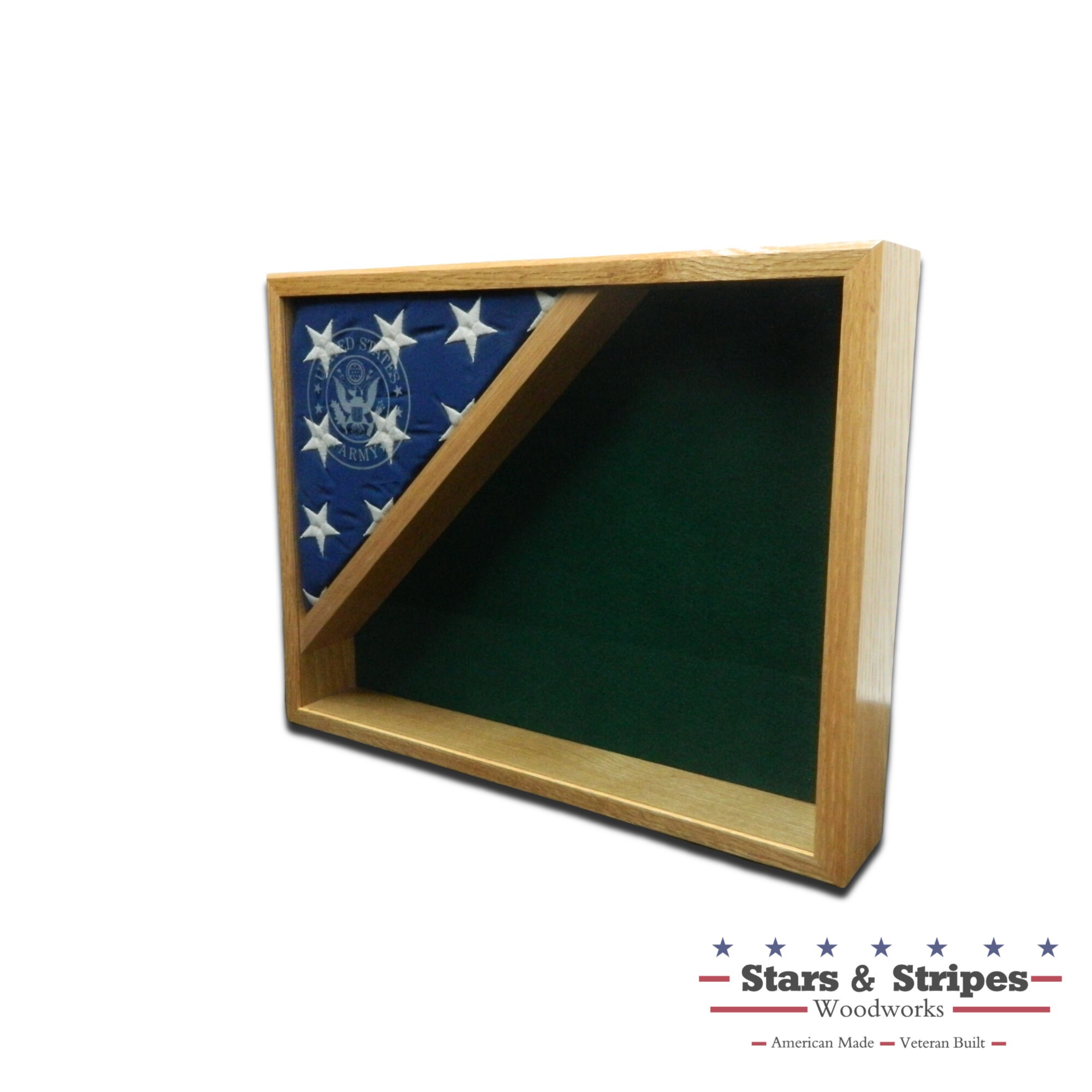 Oak 14 X 18 Shadow Box Flag Display Case Folded | Etsy