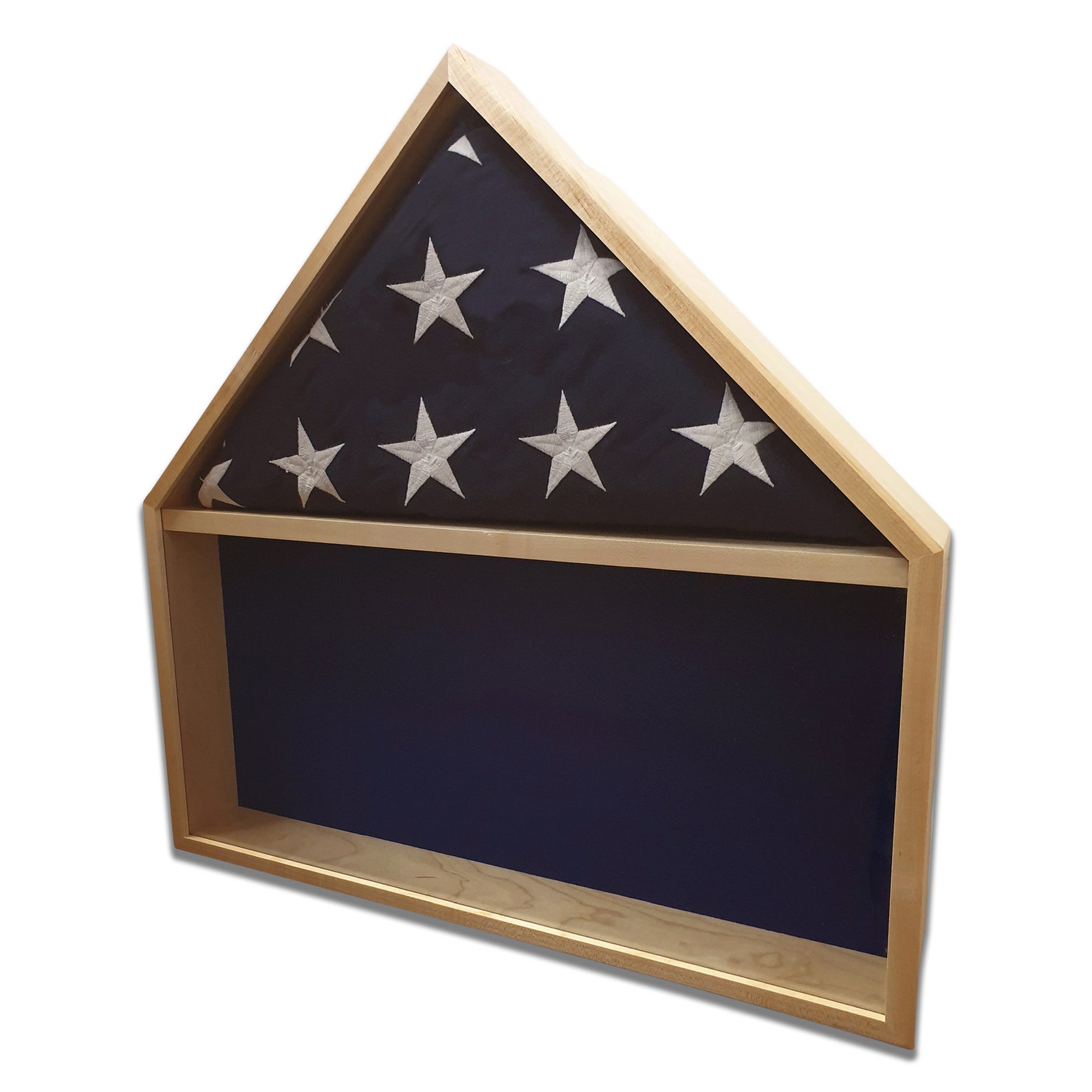 Maple Burial Flag Shadow Box Holds 5'x9.5' Burial | Etsy
