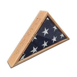 Air Force - Oak Flag Display Case, Folded Burial Interment Flag, 5' X 9 ...