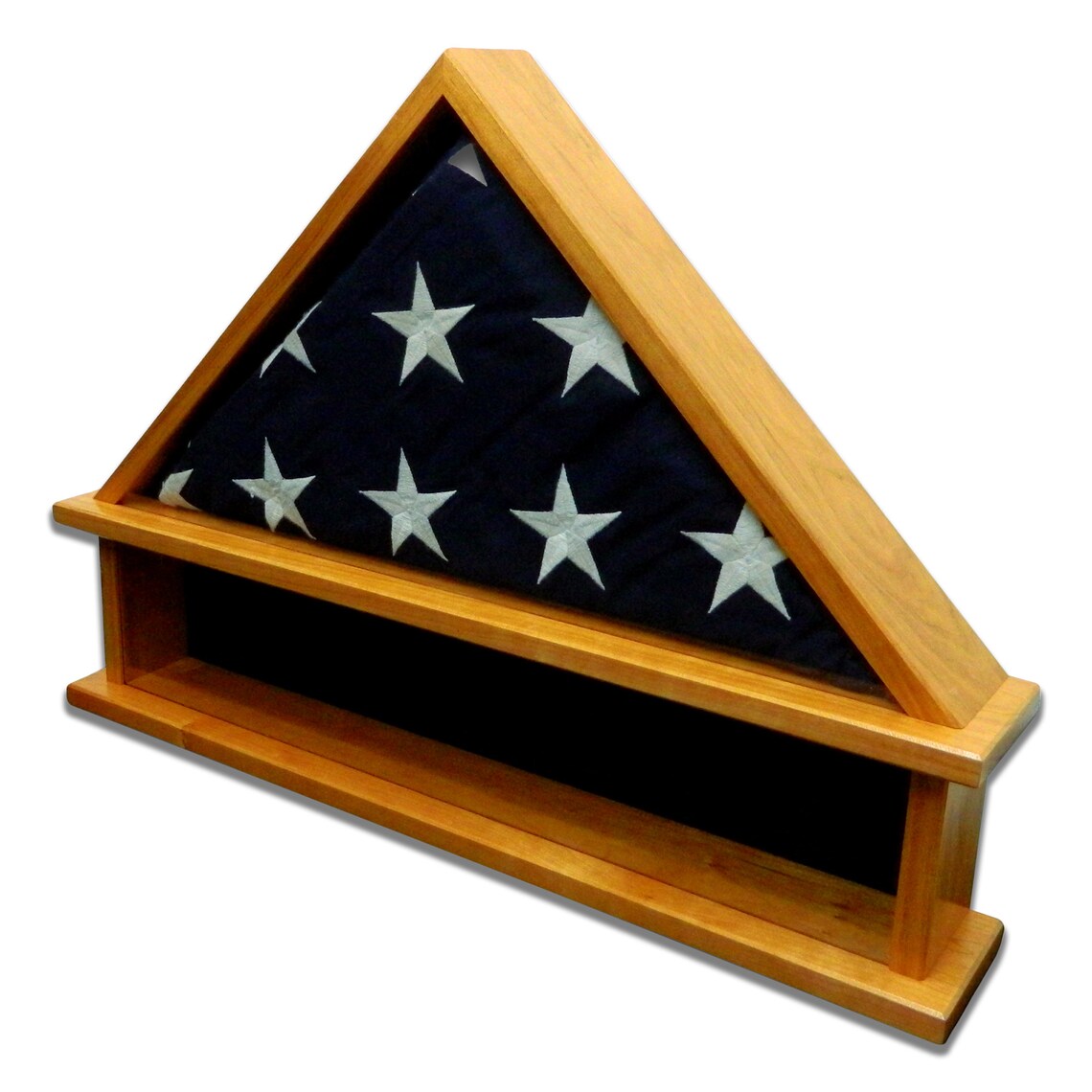 Cherry Flag Display Case Shadow Box Base Folded Burial - Etsy