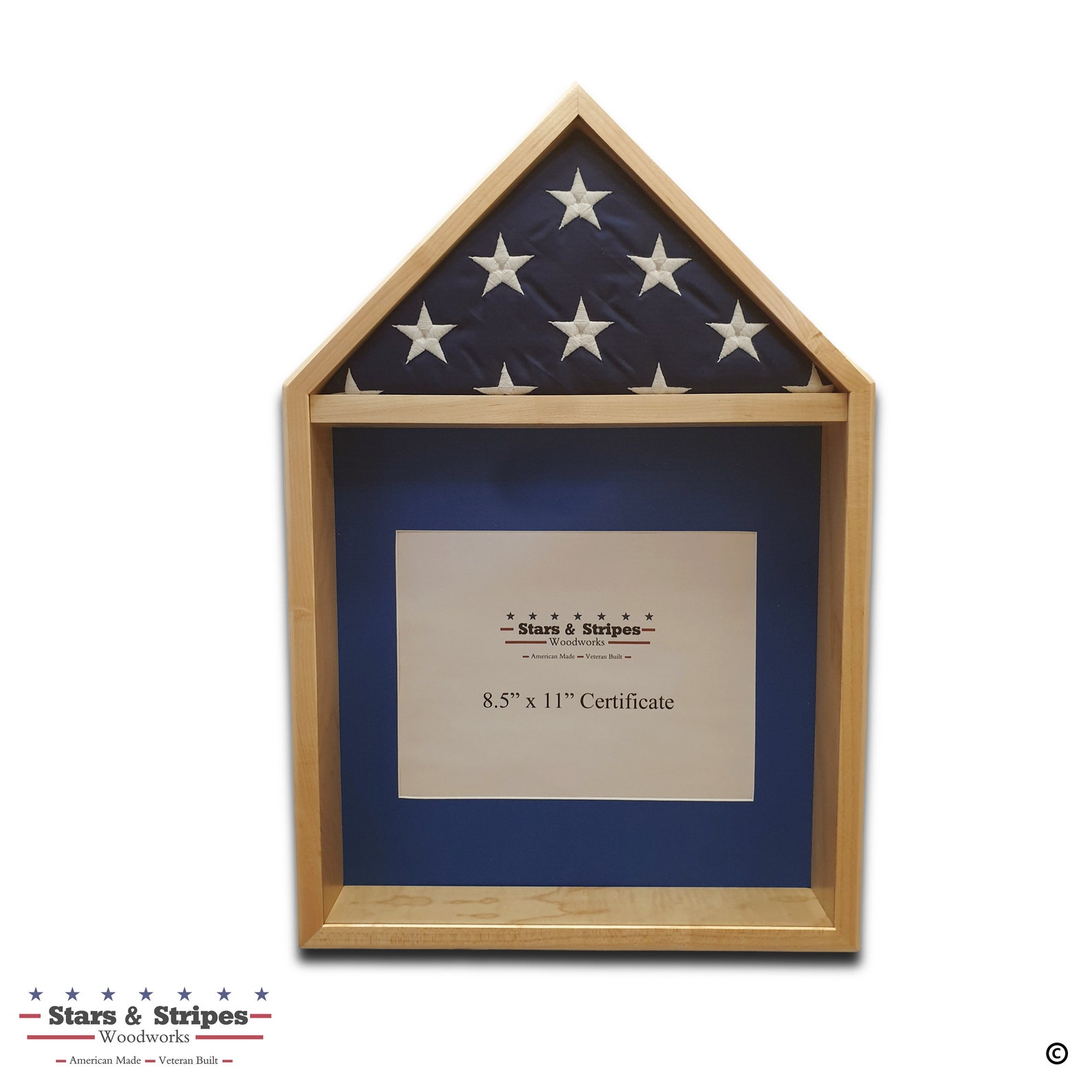 Maple Flag & Certificate Display Case Folded 3' x 5' | Etsy