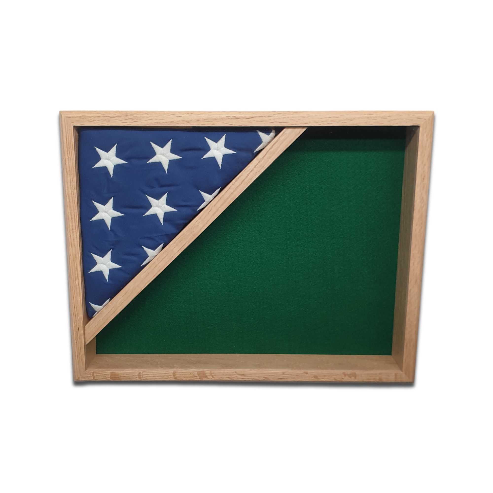 Oak 14 X 18 Shadow Box Flag Display Case Holds a - Etsy