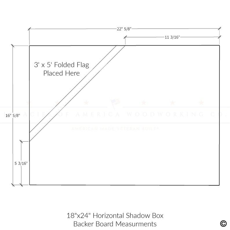 Cherry Hardwood Flag Display Case Shadow Box - Veteran Gift (18"x24 ...