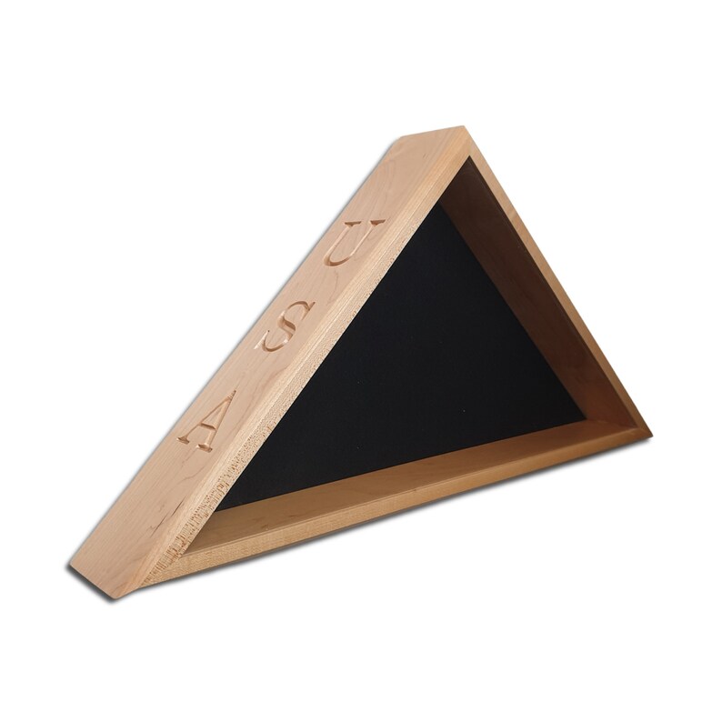 U.S.A. Maple Flag Display Case Folded Burial Interment - Etsy