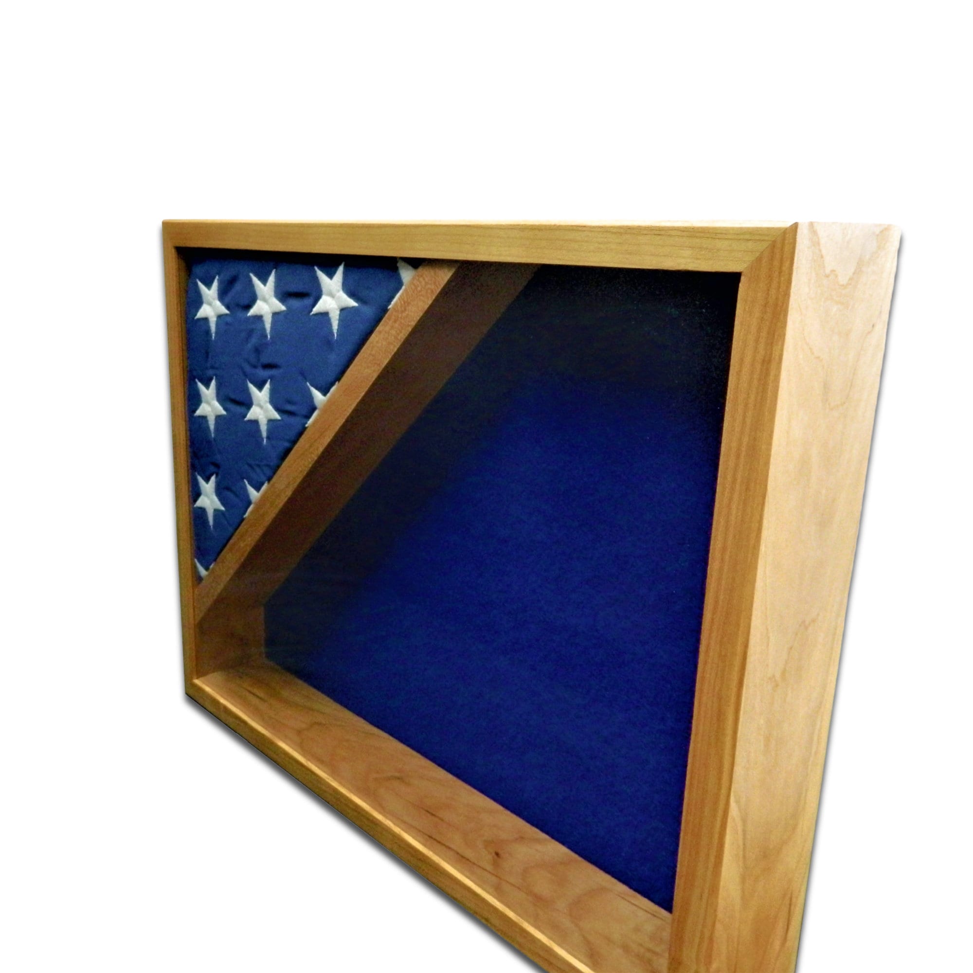 Engraved Cherry Wood Flag Display Case: Veteran Handcrafted Shadow Box ...