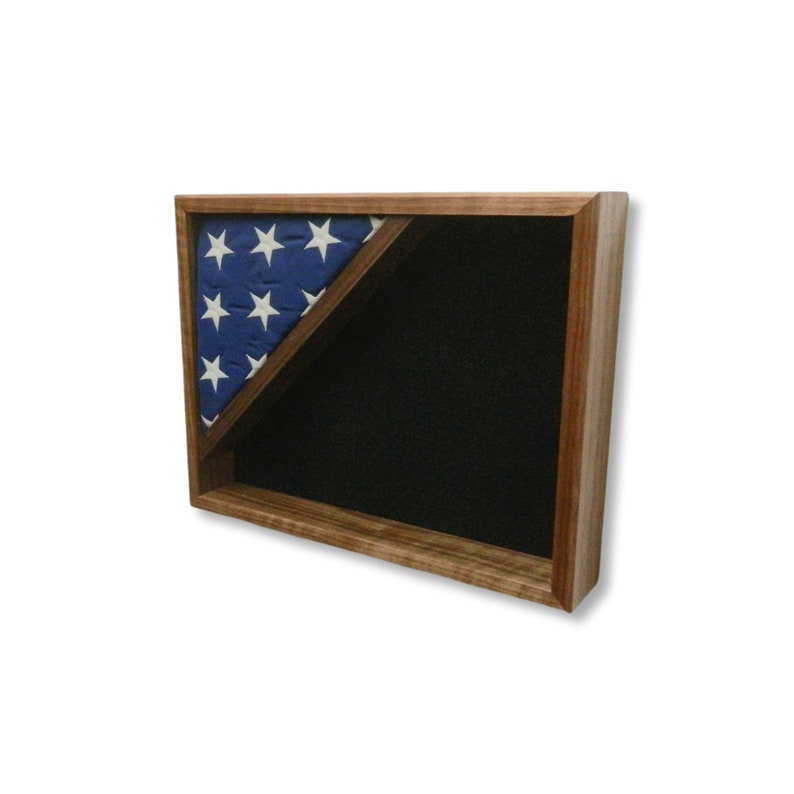 Walnut 14x18 Shadow Box Flag Display Case Holds - Etsy