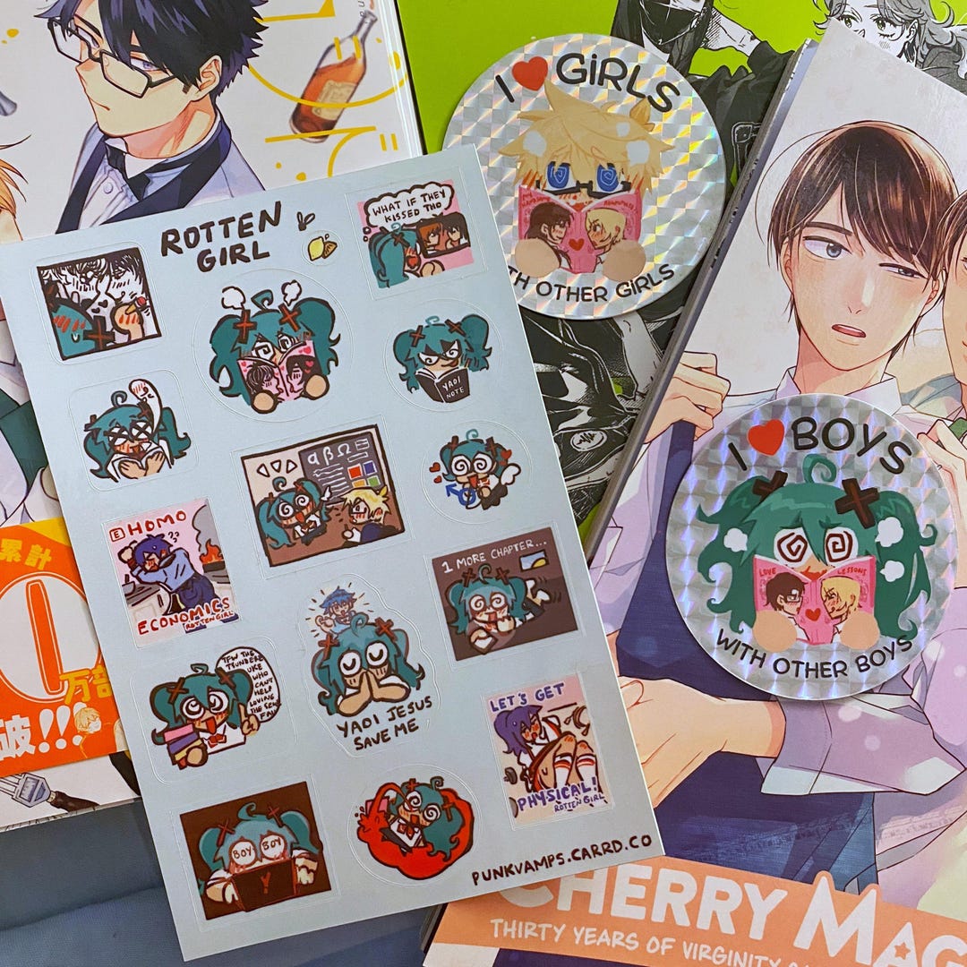 Rotten Girl Plus Boy Yaoi Yuri Vocaloid Miku Len Holo Stickers ...