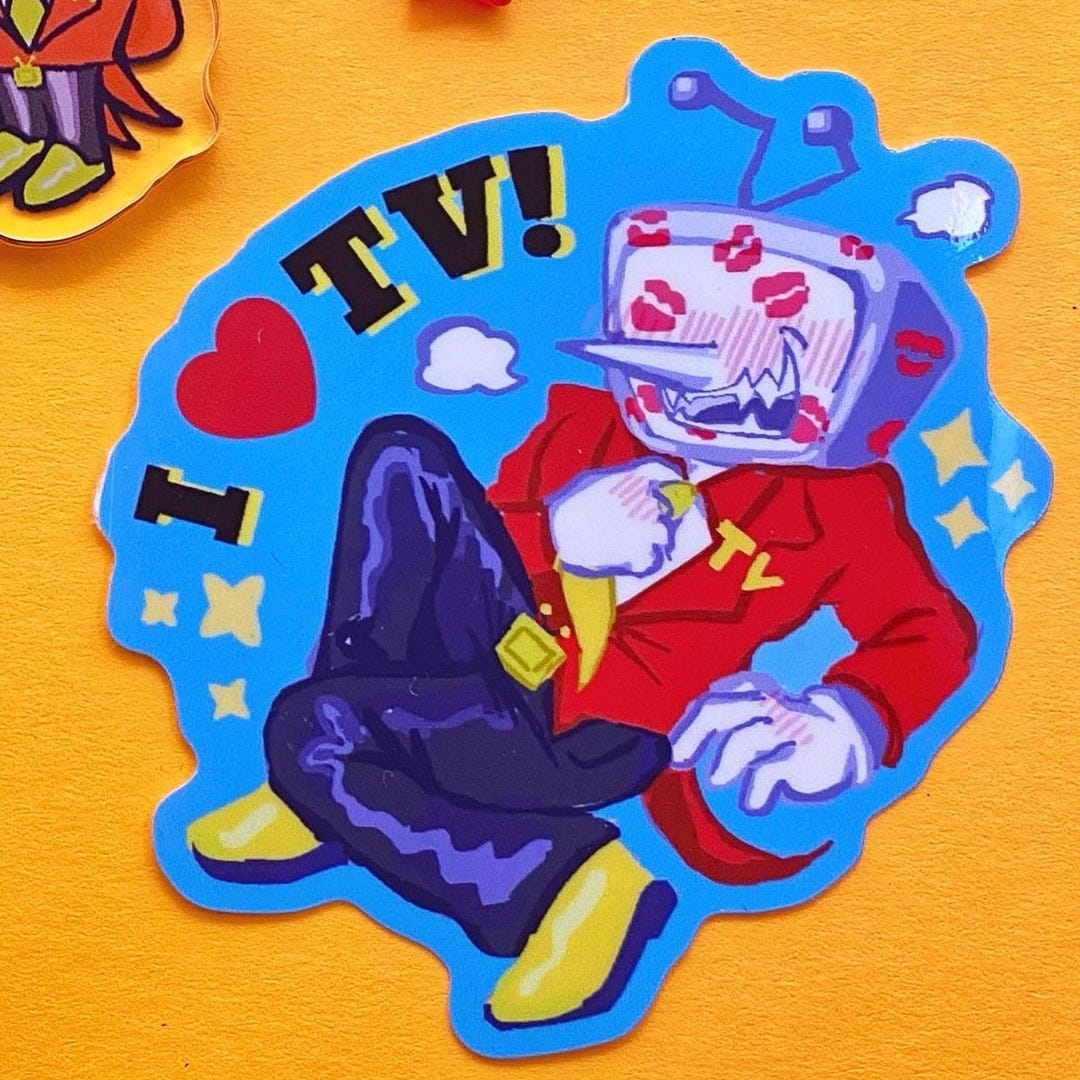 Deltarune Stickers Mr. Ant Tenna TV Take Care Lightners Darkners Trio ...