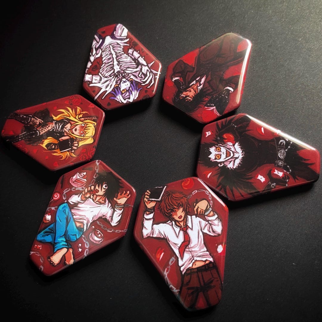 DN Death Emo Apple Anime Coffin Buttons for Ita Bag - Etsy