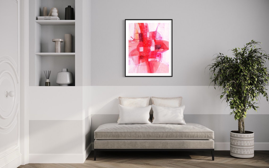 Live the Moment Abstract Art Print, Modern Abstract Art, Colorful ...