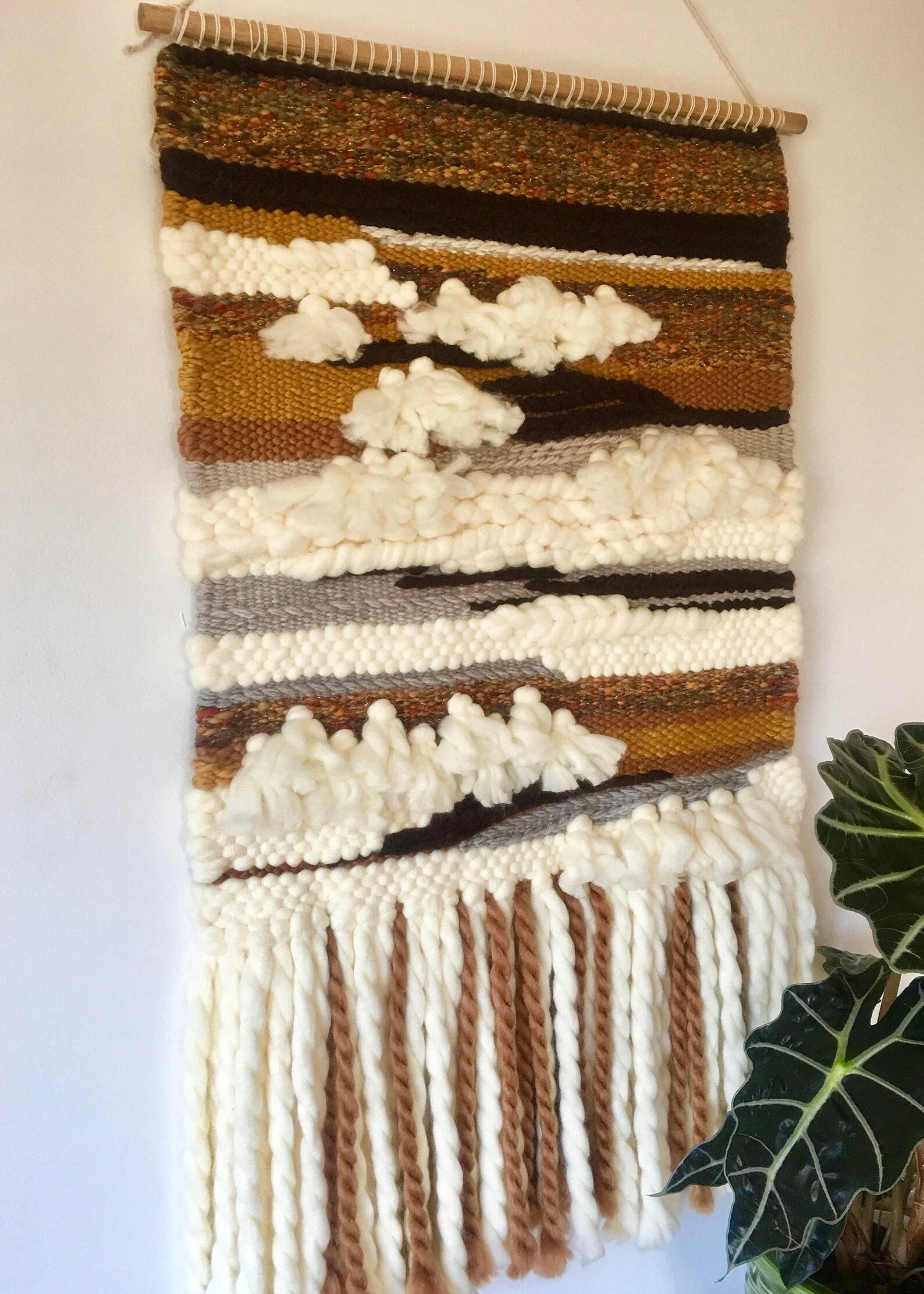 Snow is Coming Handwoven Wall Tapestry, Handmade Wall Hanging, Textile, Fiber Art, Handmade ...