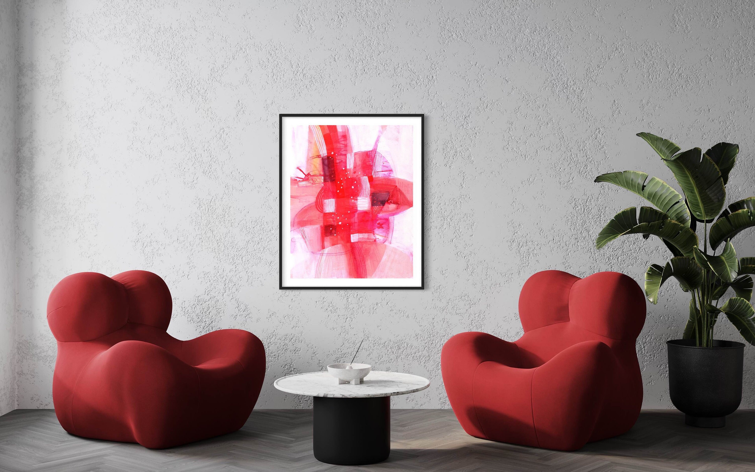 Live the Moment Abstract Art Print, Modern Abstract Art, Colorful ...