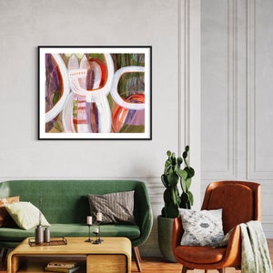 A Peaceful World Abstract Art Print, Modern Abstract Art, Colorful ...