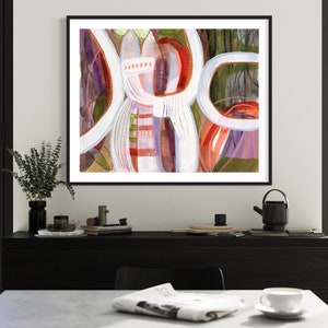 A Peaceful World Abstract Art Print, Modern Abstract Art, Colorful ...