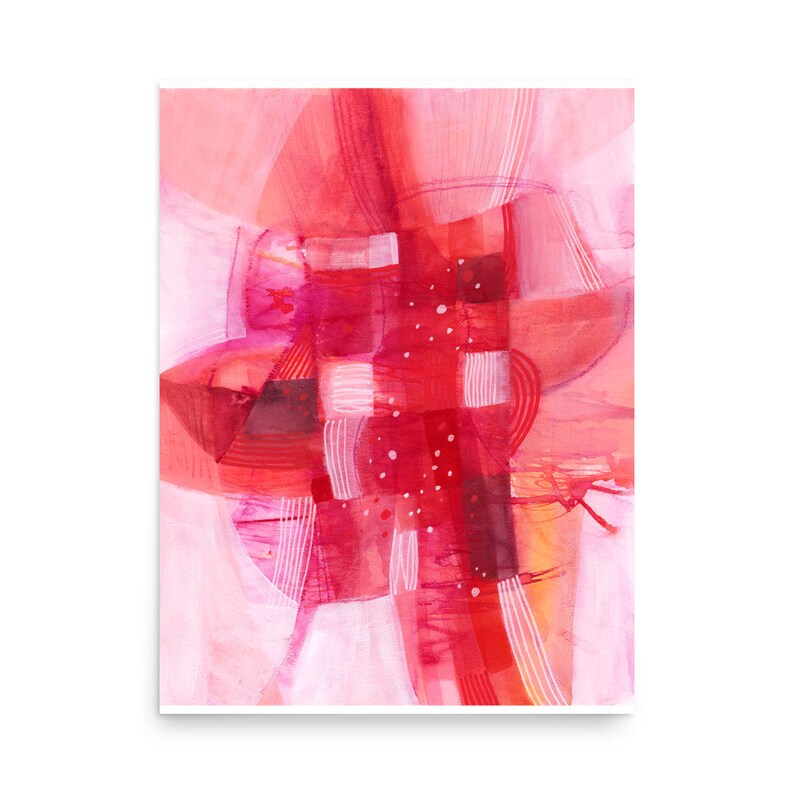 Live the Moment Abstract Art Print, Modern Abstract Art, Colorful ...