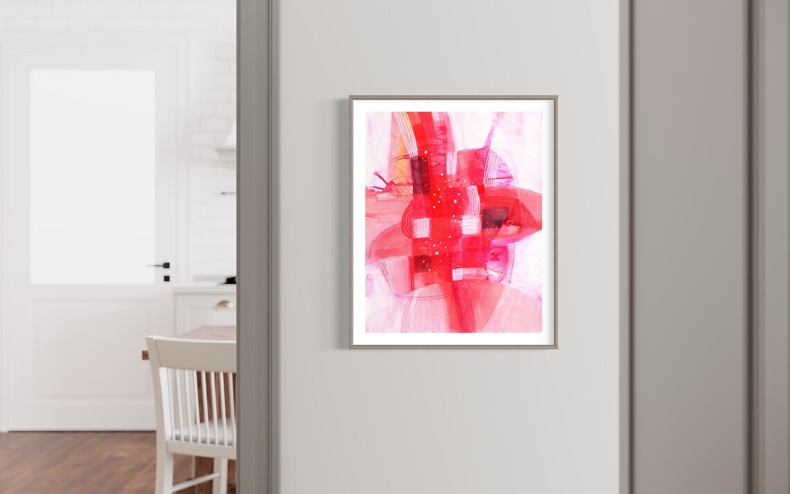 Live the Moment Abstract Art Print, Modern Abstract Art, Colorful ...