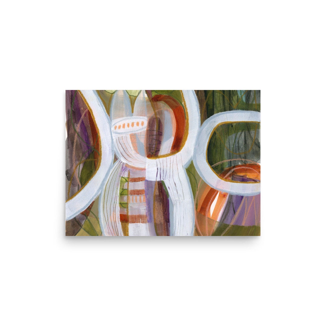 A Peaceful World Abstract Art Print, Modern Abstract Art, Colorful ...