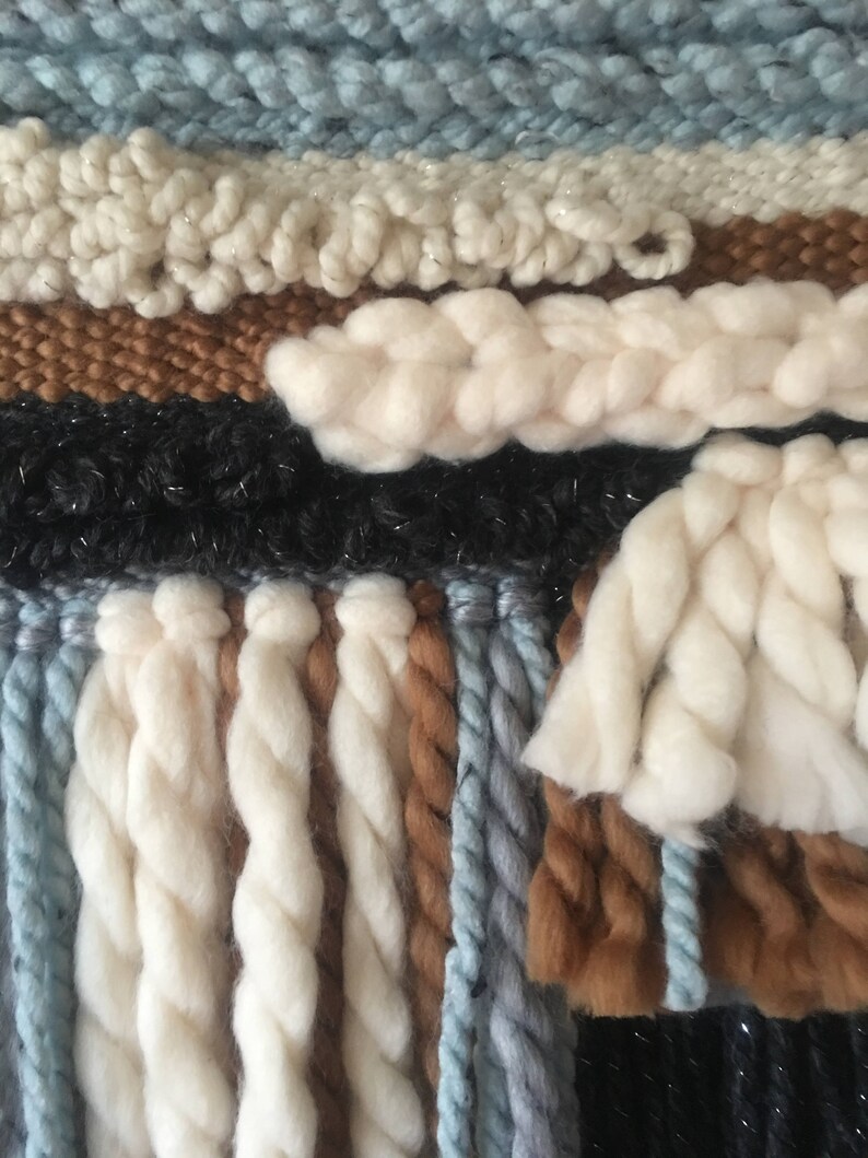 Handmade Woven Wall Tapestry: Fiber Art Textile Weave, 20x33 - Etsy
