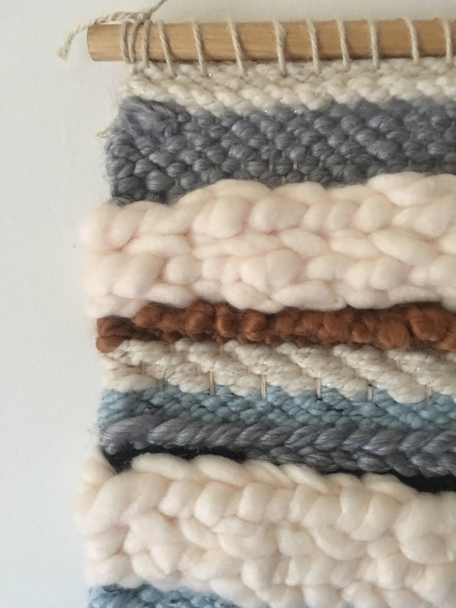 Handmade Woven Wall Tapestry: Fiber Art Textile Weave, 20x33 - Etsy