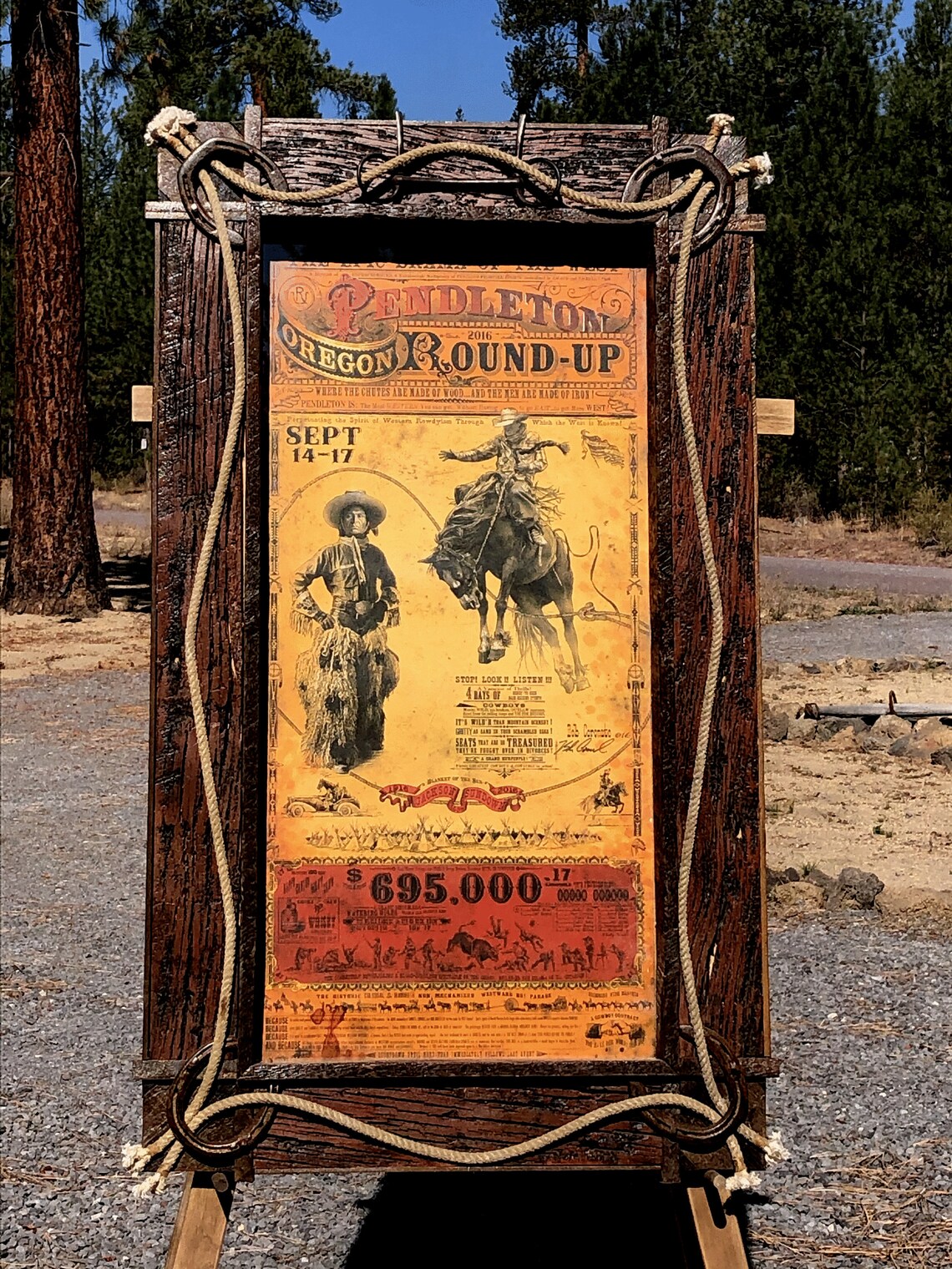 Rodeo Poster with Western Style Frame | Etsy