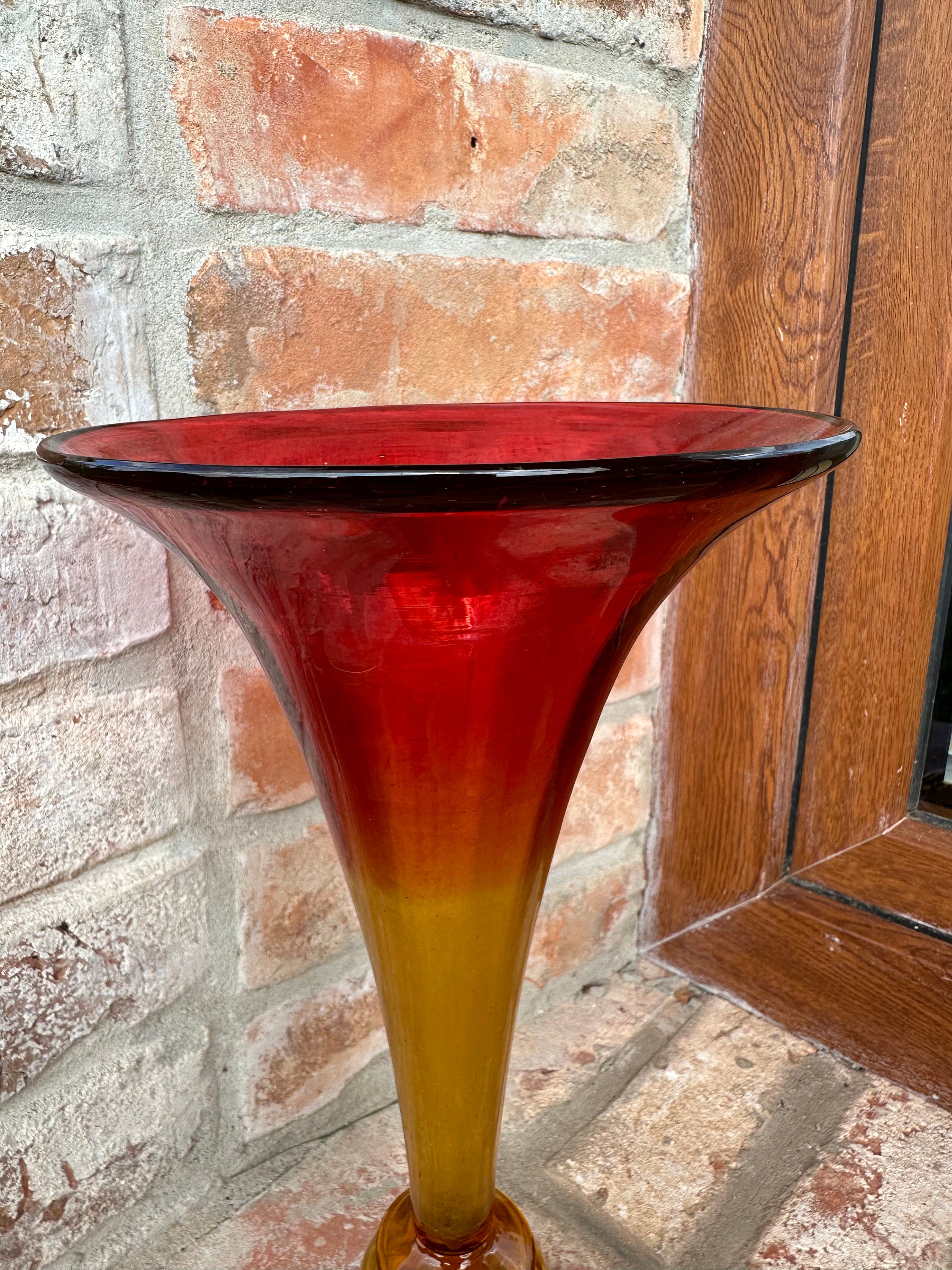 AMBERINA GLASS VASE - Etsy